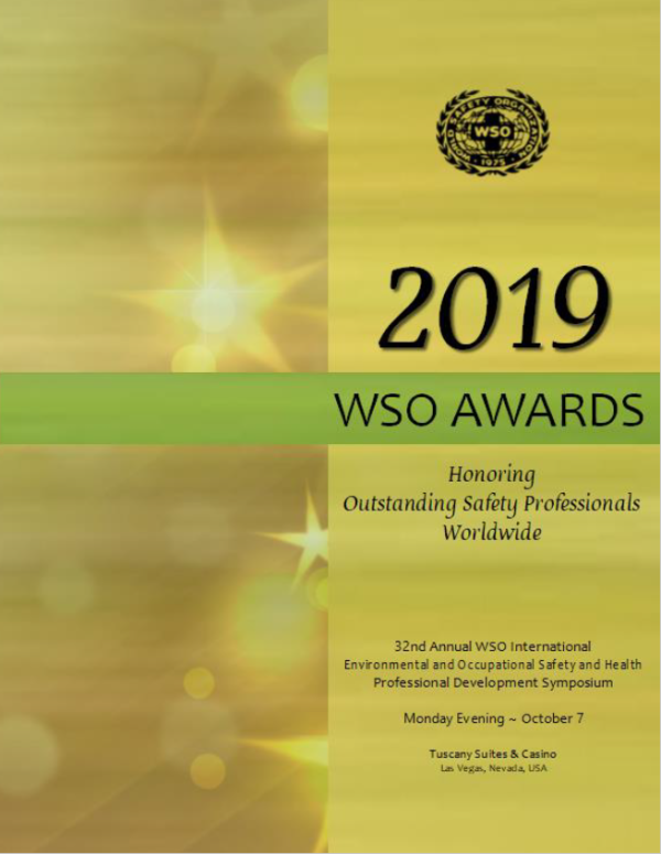 2019 WSO Awards Program – World Safety Organization